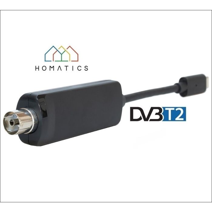 USB Tuner DVB-T2/C NERO per Homatics BOX Q / BOX R / BOX R PLUS / BOX R LITE - DECODER