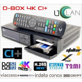 Decoder Uclan D-BOX 4K CI+ Combo DVB-S2+DVB-T2/C Multistream T2MI