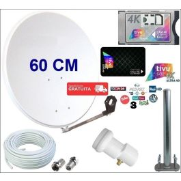 Kit satellitare da 60 CM per ricezione canali Tivùsat con modulo CAM ...