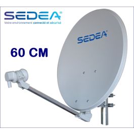 Parabola satellitare 60 Cm in acciaio con LNB Singola Uscita SEDEA ...