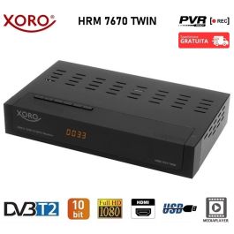Decoder Digitale Terrestre XORO HRM 7670 TWIN DVB-T2/C Hevc 10 bit - DECODER